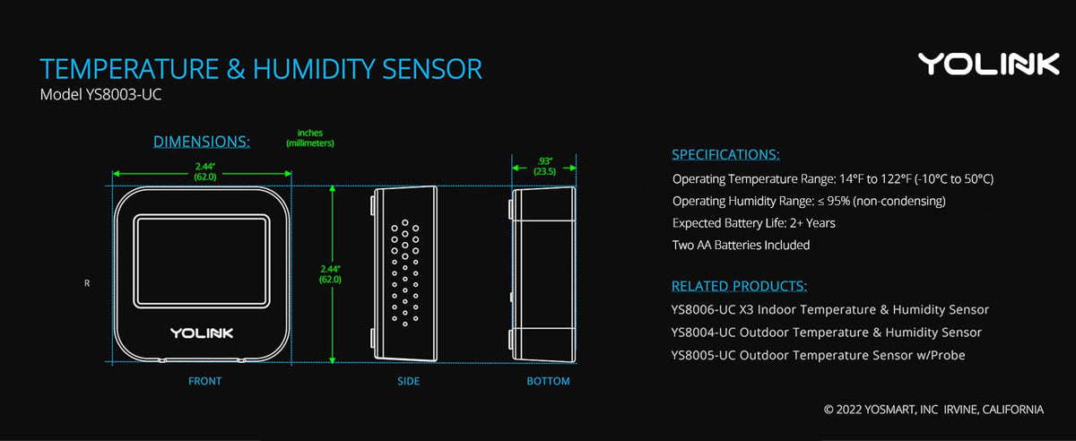 YoLink Smart Temperature Humidity Sensor
