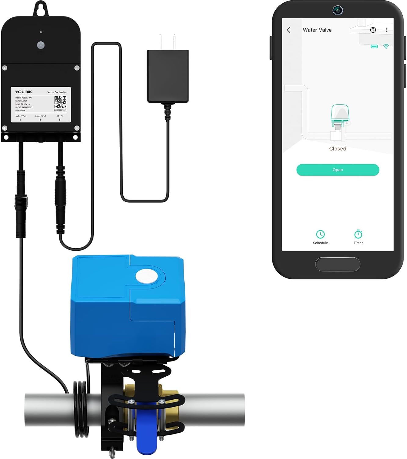 YoLink Smart Wireless Valve Controller with Bulldog Valve Robot