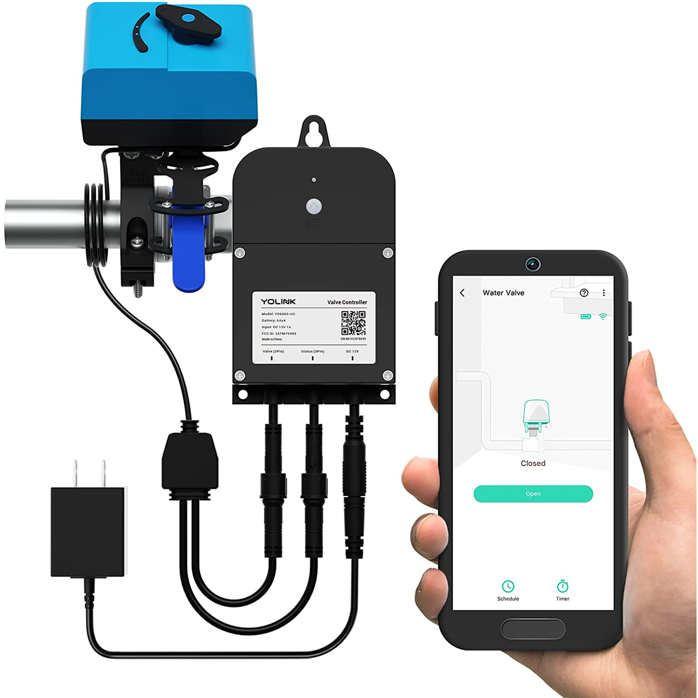 YoLink Smart Wireless Valve Controller with Bulldog Valve Robot